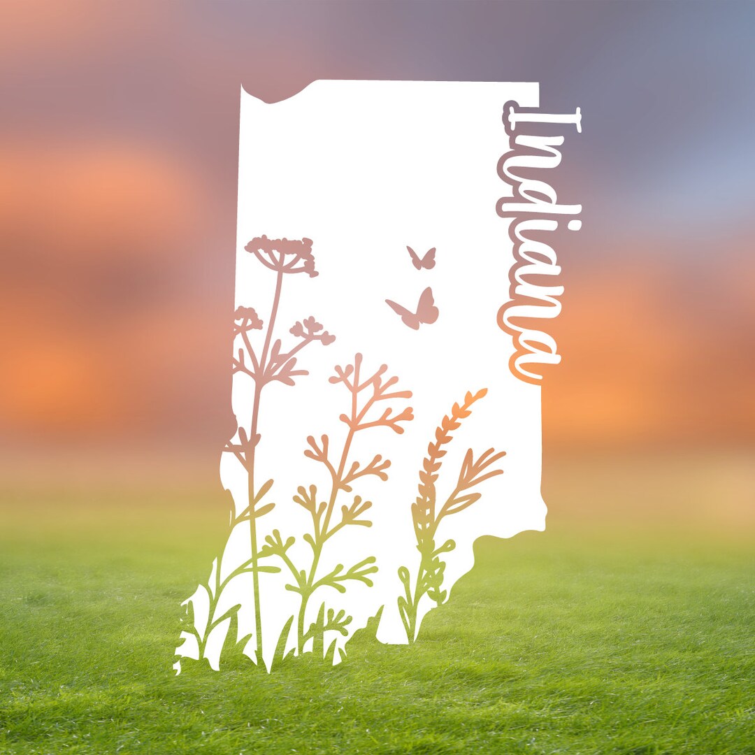Indiana Decal, IN State Vinyl Sticker, Waterproof Sticker, Car Decal ...