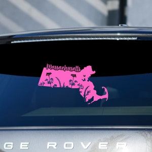 Massachusetts Decal, MA State Vinyl Sticker, Waterproof Sticker, Car ...