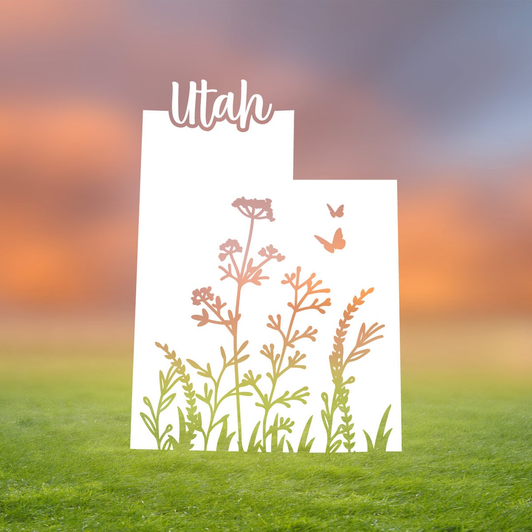 Utah Decal, UT State Vinyl Sticker, Waterproof Sticker, Car Decal ...