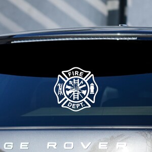 Fire Dept. Decal, Firefighter Decal, Waterproof Vinyl Sticker, Car ...