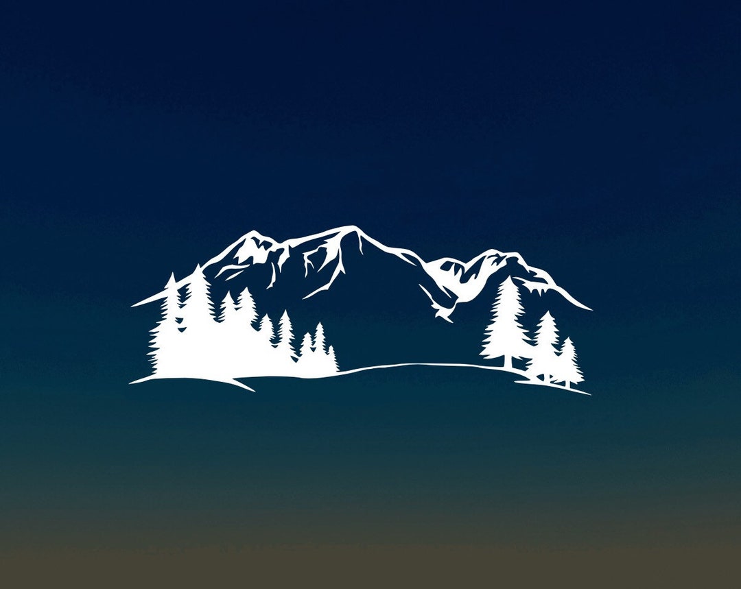 Mountains Vinyl Decal, Nature Car Decal, Laptop Vinyl Sticker ...