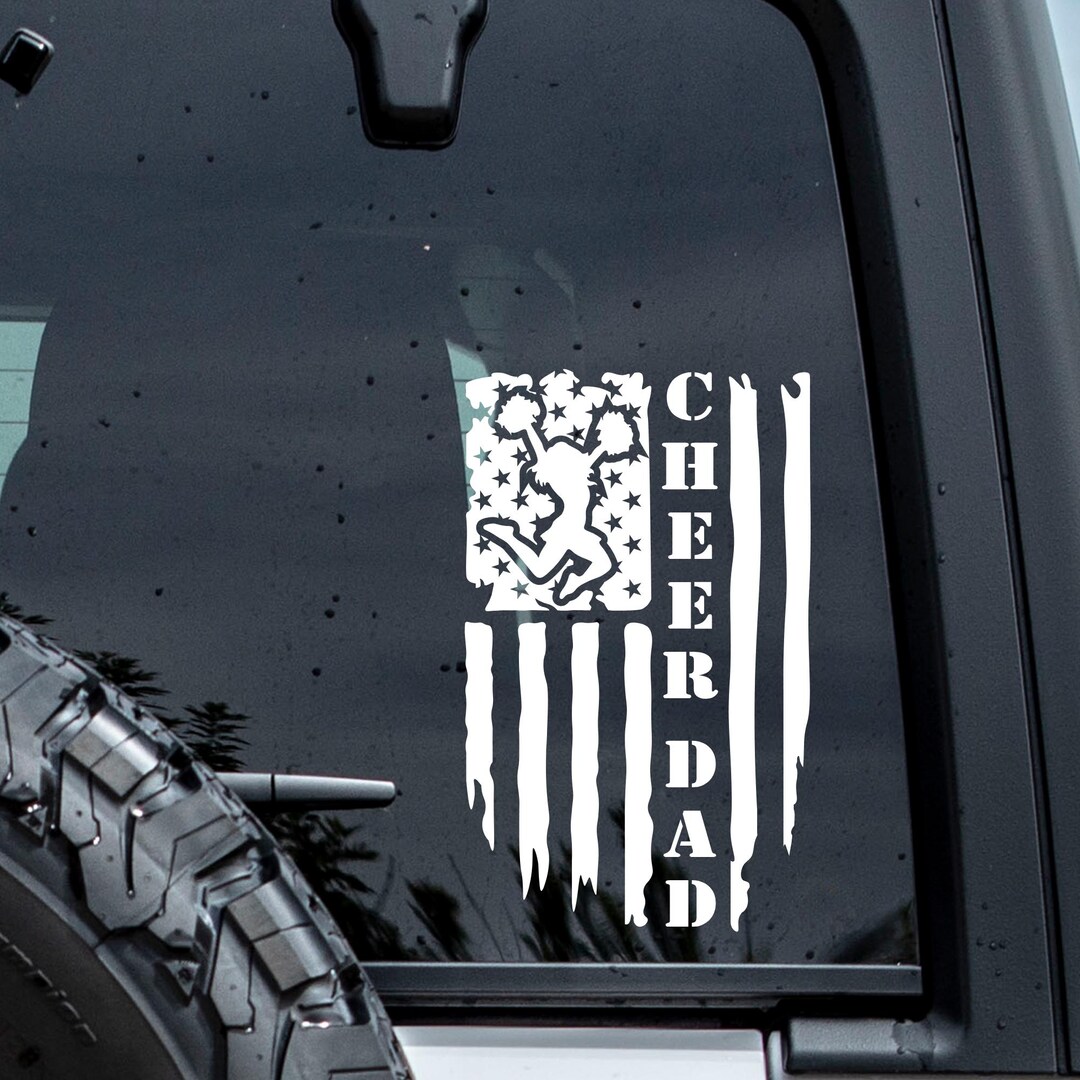 Cheer Dad Decal, Waterproof Vinyl Sticker, Father's Day Gift Car Decal ...
