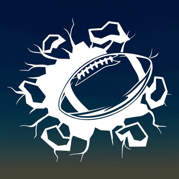 Football Vinyl Decal - Etsy
