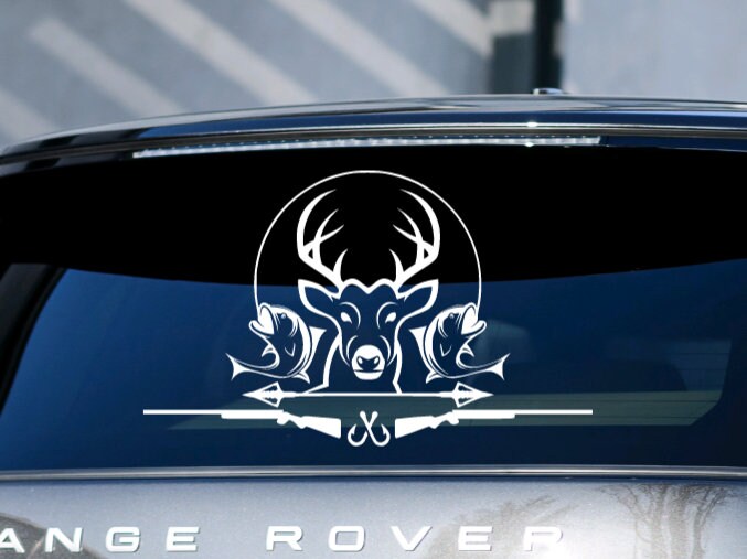 Hunting/fishing Vinyl Decal, Deer Hunting Vinyl Sticker, Waterproof ...