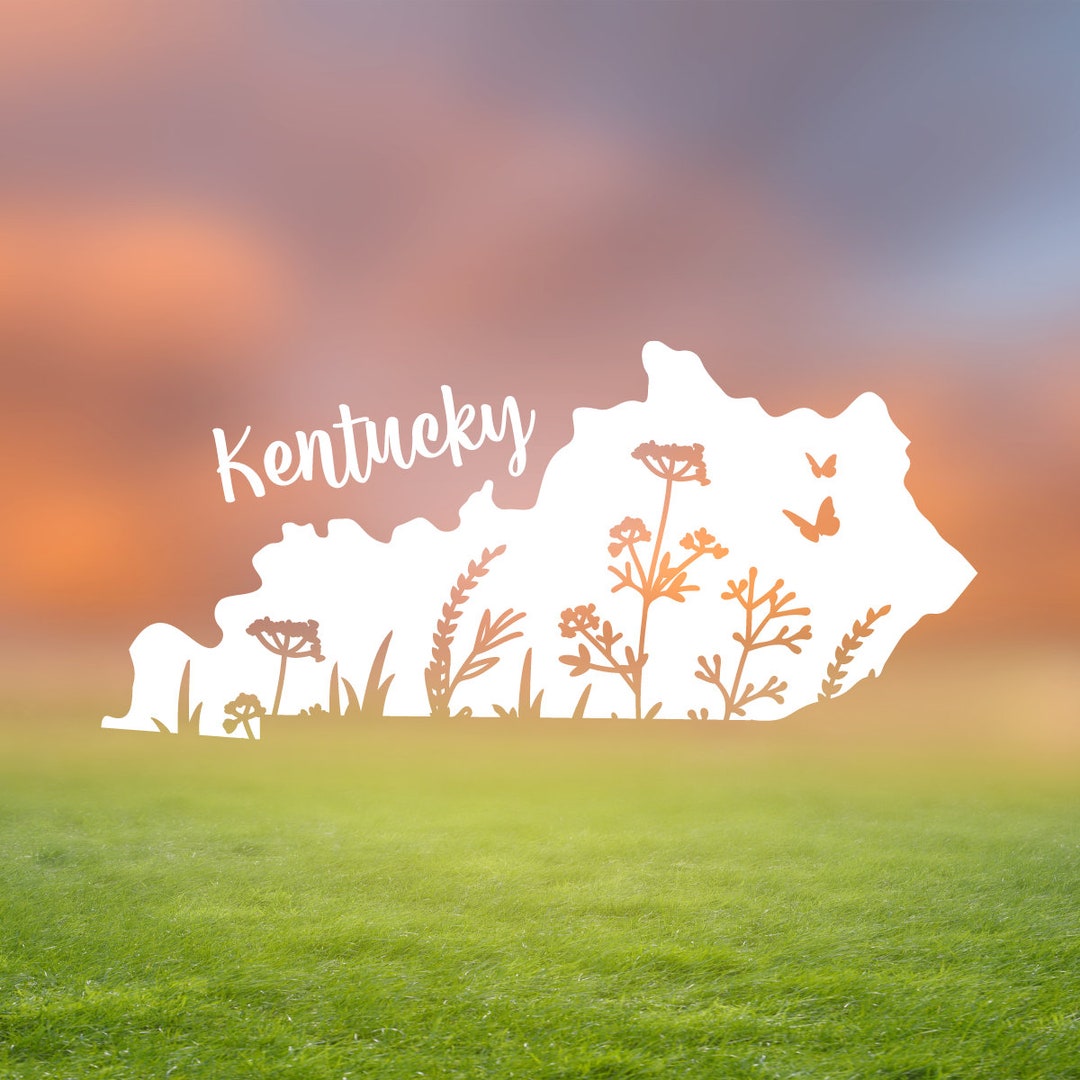 Kentucky Decal, KY State Vinyl Sticker, Waterproof Sticker, Car Decal ...