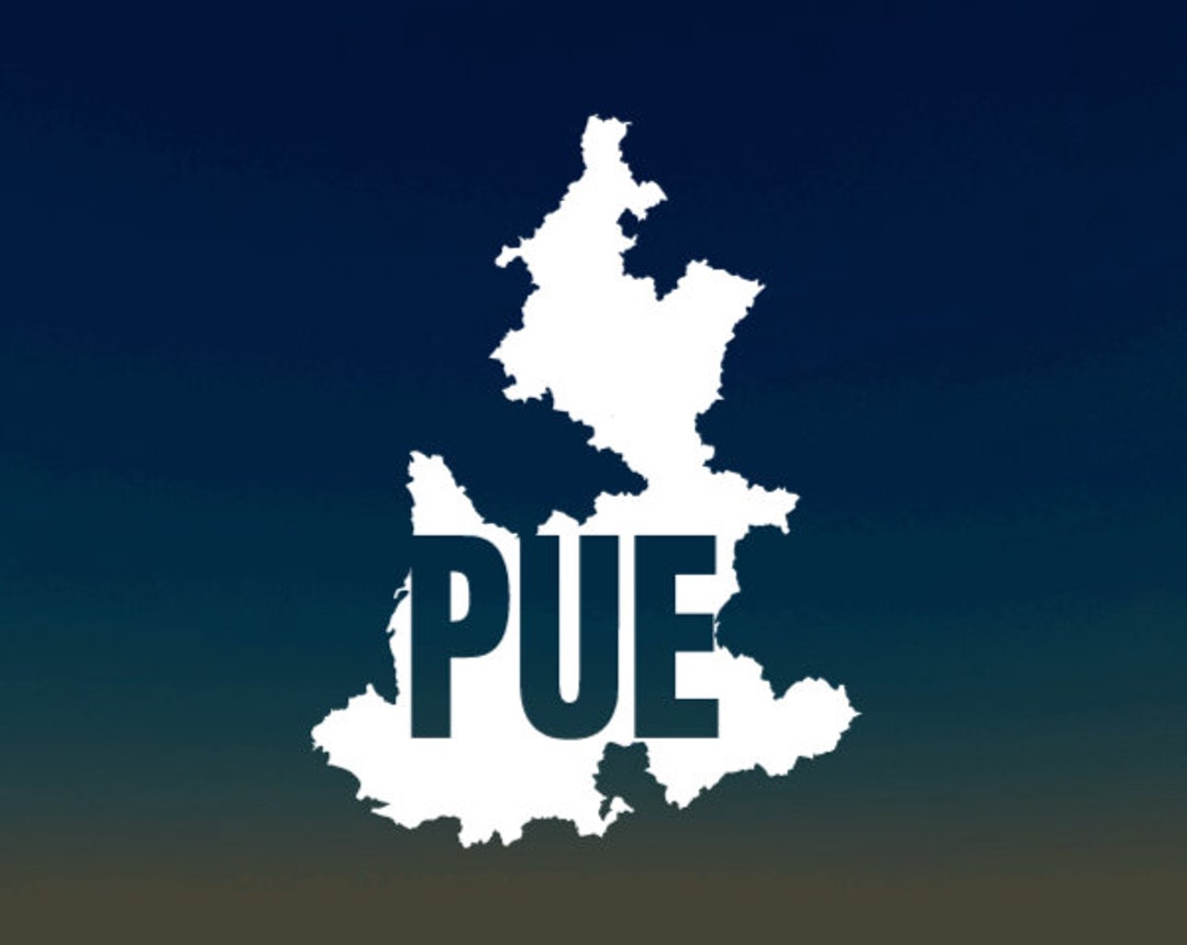 Puebla Mexico Vinyl Decal, Puebla Map Vinyl Sticker, Waterproof Vinyl ...