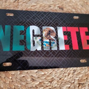 Custom Mexican Flag License Plate, Personalized Car Tag, Gift for Him ...