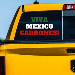 VIVA MEXICO CABRONES! Vinyl Decal, Mexican Waterproof Sticker, Car ...