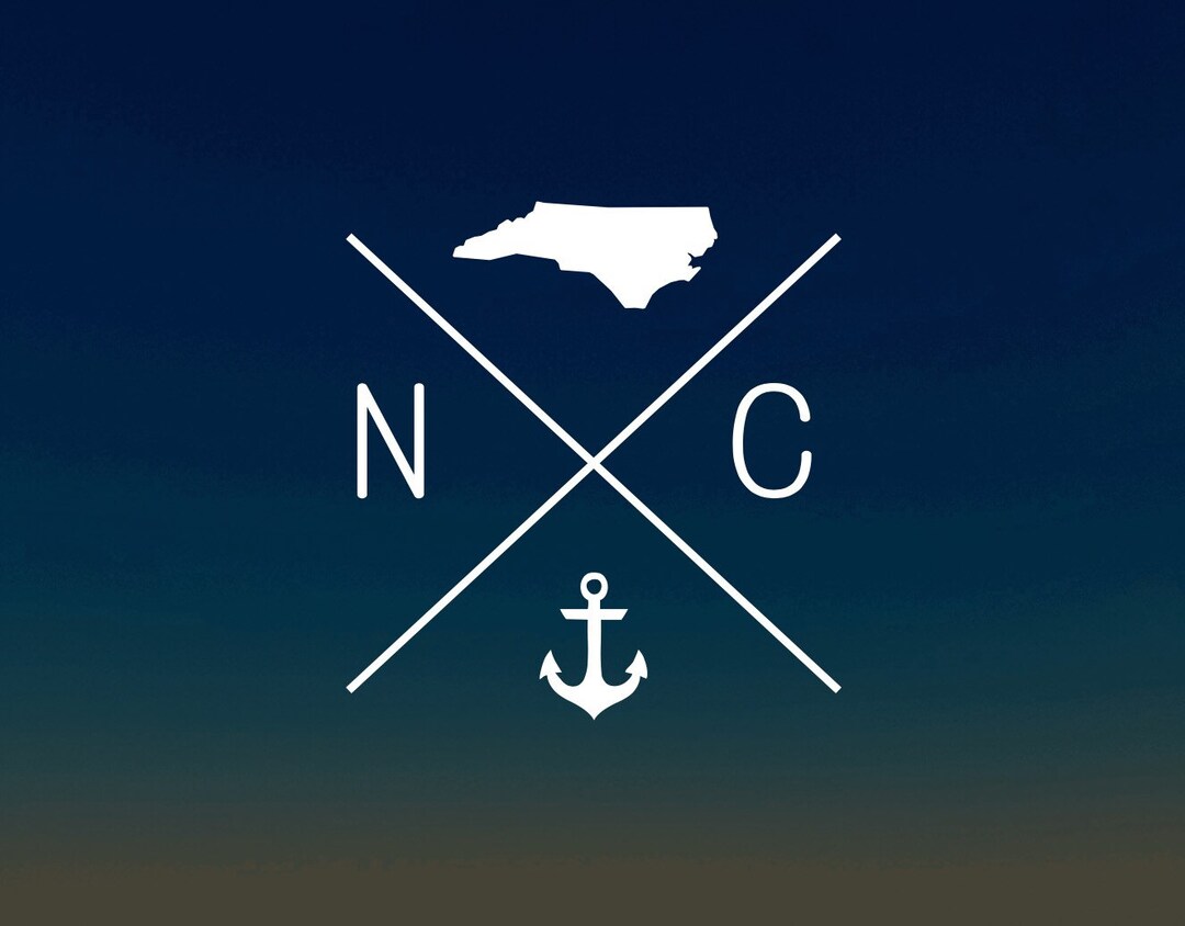 North Carolina Vinyl Decal, NC State Sticker, Waterproof Sticker, Car ...