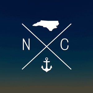 North Carolina Vinyl Decal NC State Sticker Waterproof | Etsy