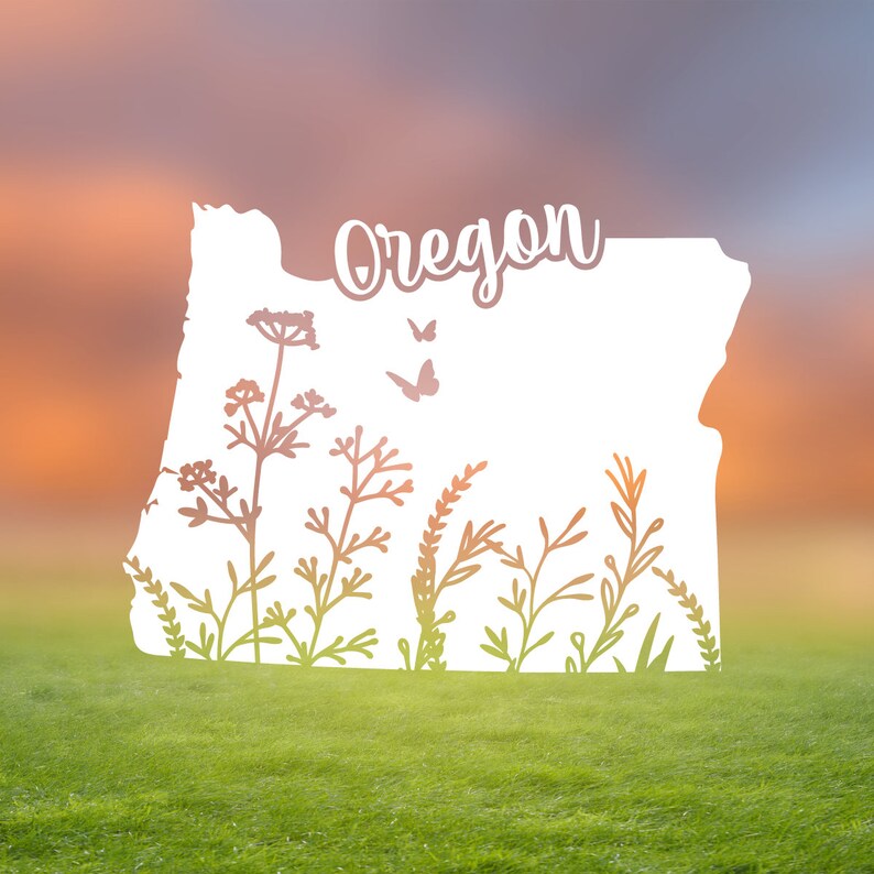 Oregon, OR State Vinyl Sticker, Waterproof Sticker, Car Decal, Laptop ...