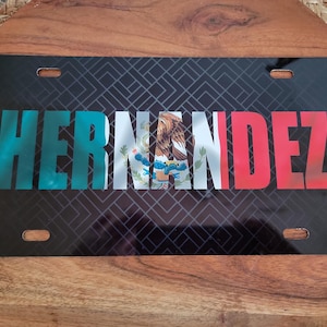 Custom Mexican Flag License Plate, Personalized Car Tag, Gift for Him ...