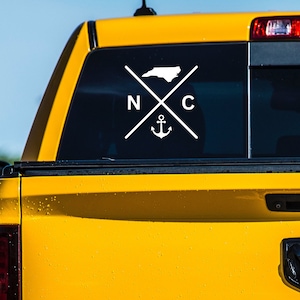 North Carolina Vinyl Decal, NC State Sticker, Waterproof Sticker, Car ...