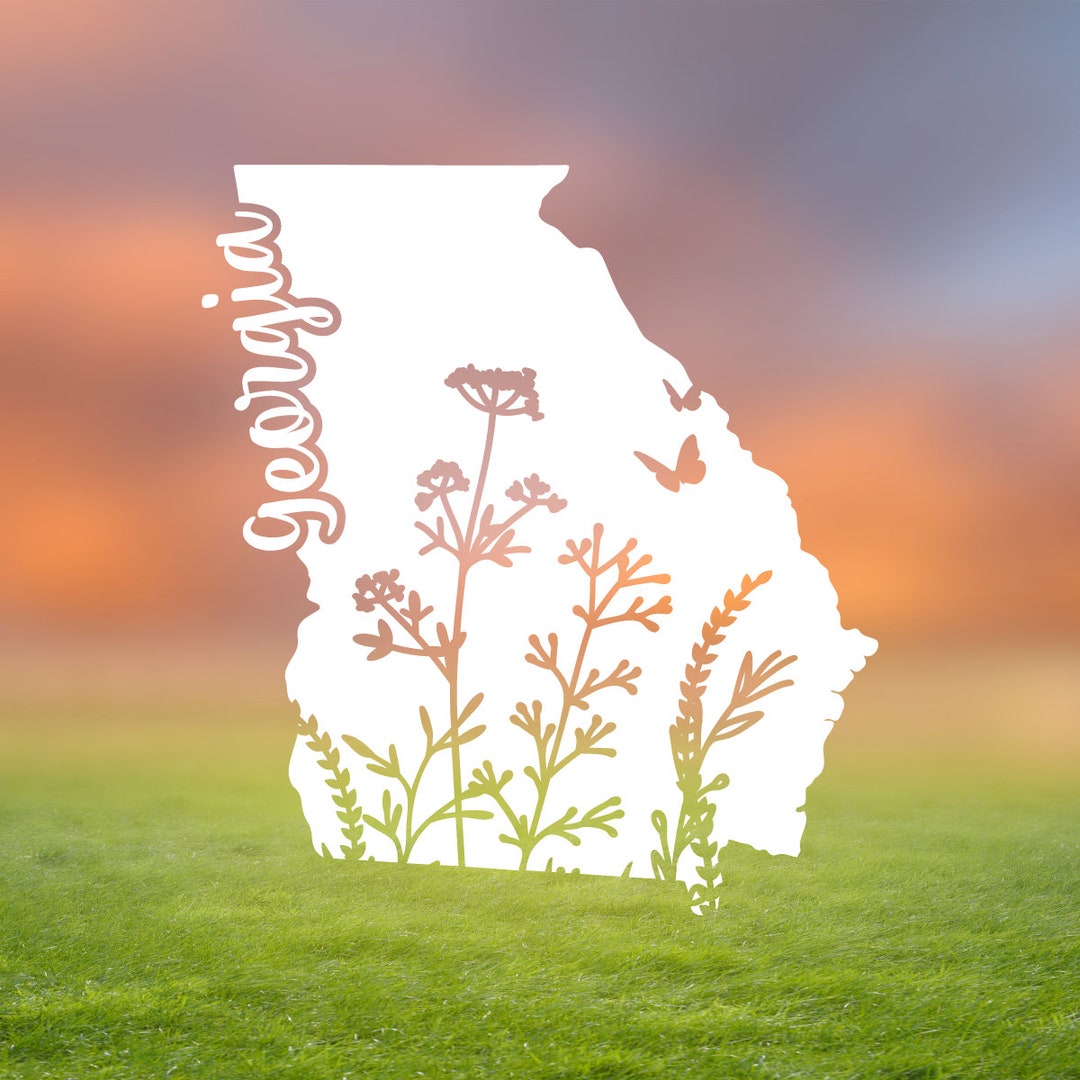 Georgia Decal, GA State Vinyl Sticker, Waterproof Sticker, Car Decal ...