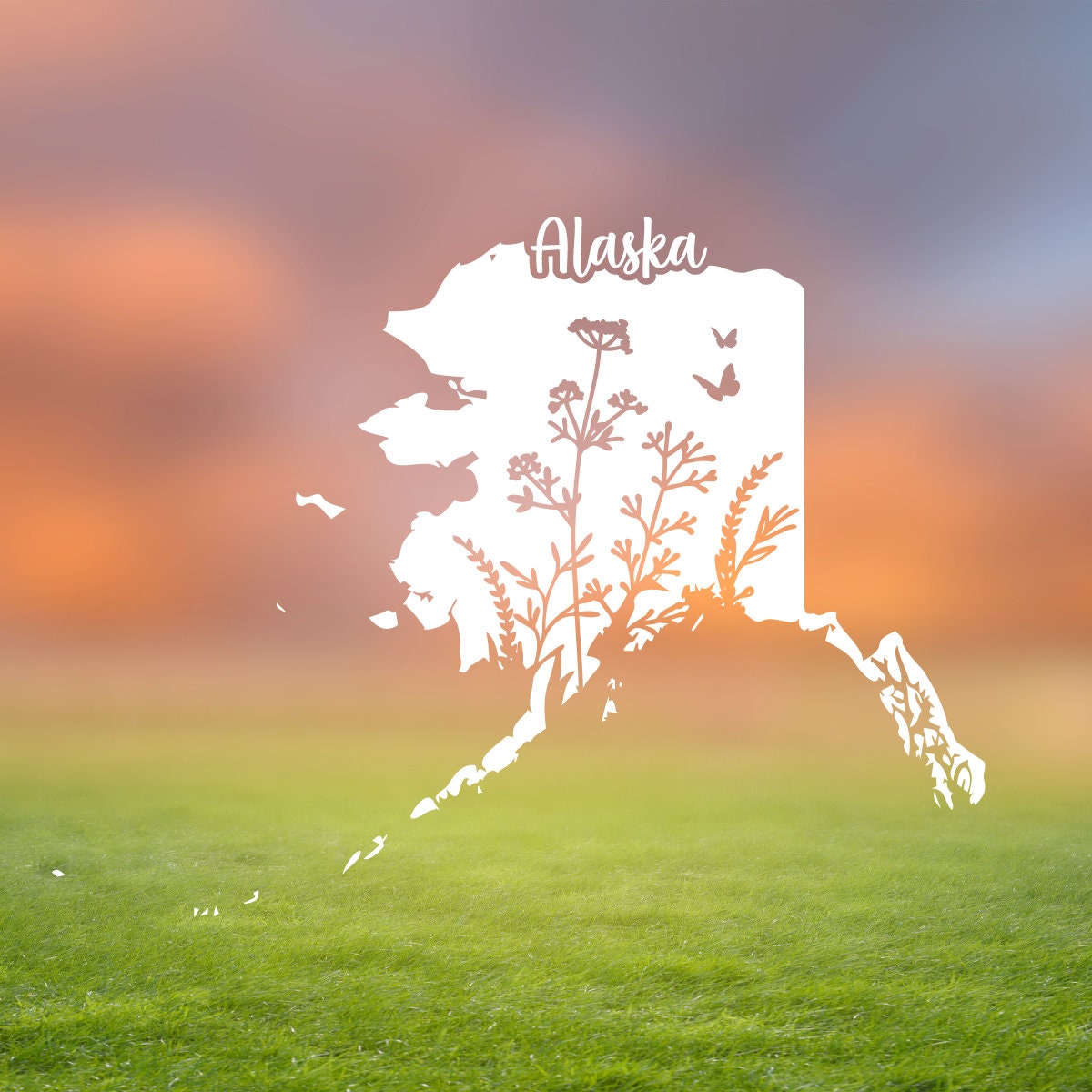 Alaska Decal, AK State Vinyl Sticker, Waterproof Sticker, Car Decal ...
