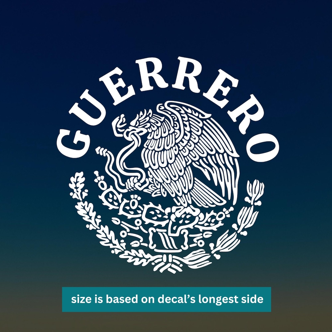 Mexican Eagle MX State Name Decal, Mexican Eagle Decal, Waterproof ...