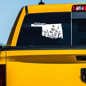 Oklahoma Decal, OK State Vinyl Sticker, Waterproof Sticker, Car Decal ...