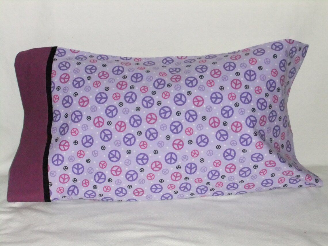 PEACE 1 PILLOWCASE W Dark Cuff 20 X 34 - Etsy Canada