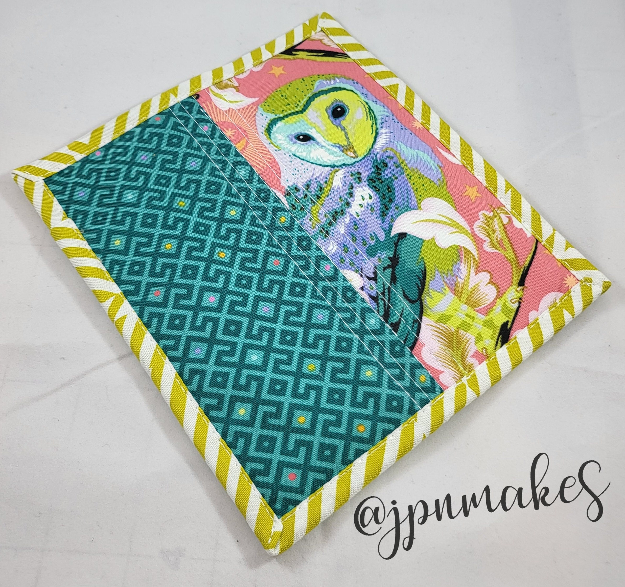 EPP Tula Pink Peach Moon Garden Owl Hold Tite Folio Sewtites Sew ...