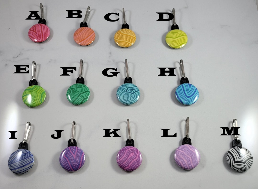 Tula Pink Mineral Fabric Zipper Pulls: 13-color Set, Bag Accessories - Etsy