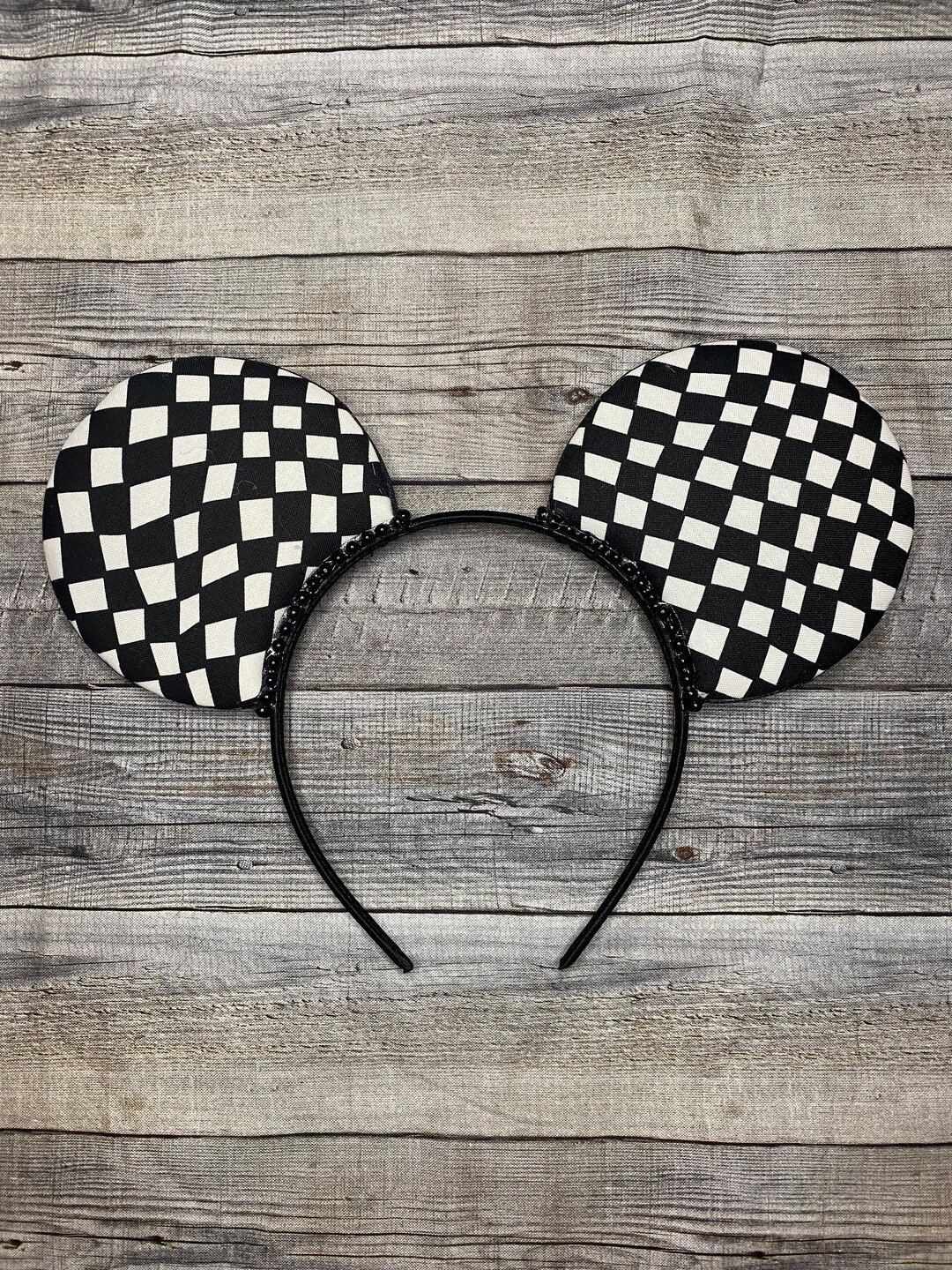 Checkered, Warped, Alice in Wonderland Inspired Mouse Ears - Etsy