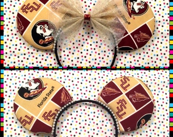Florida State University Seminoles FSU Mickey Minnie Mouse - Etsy