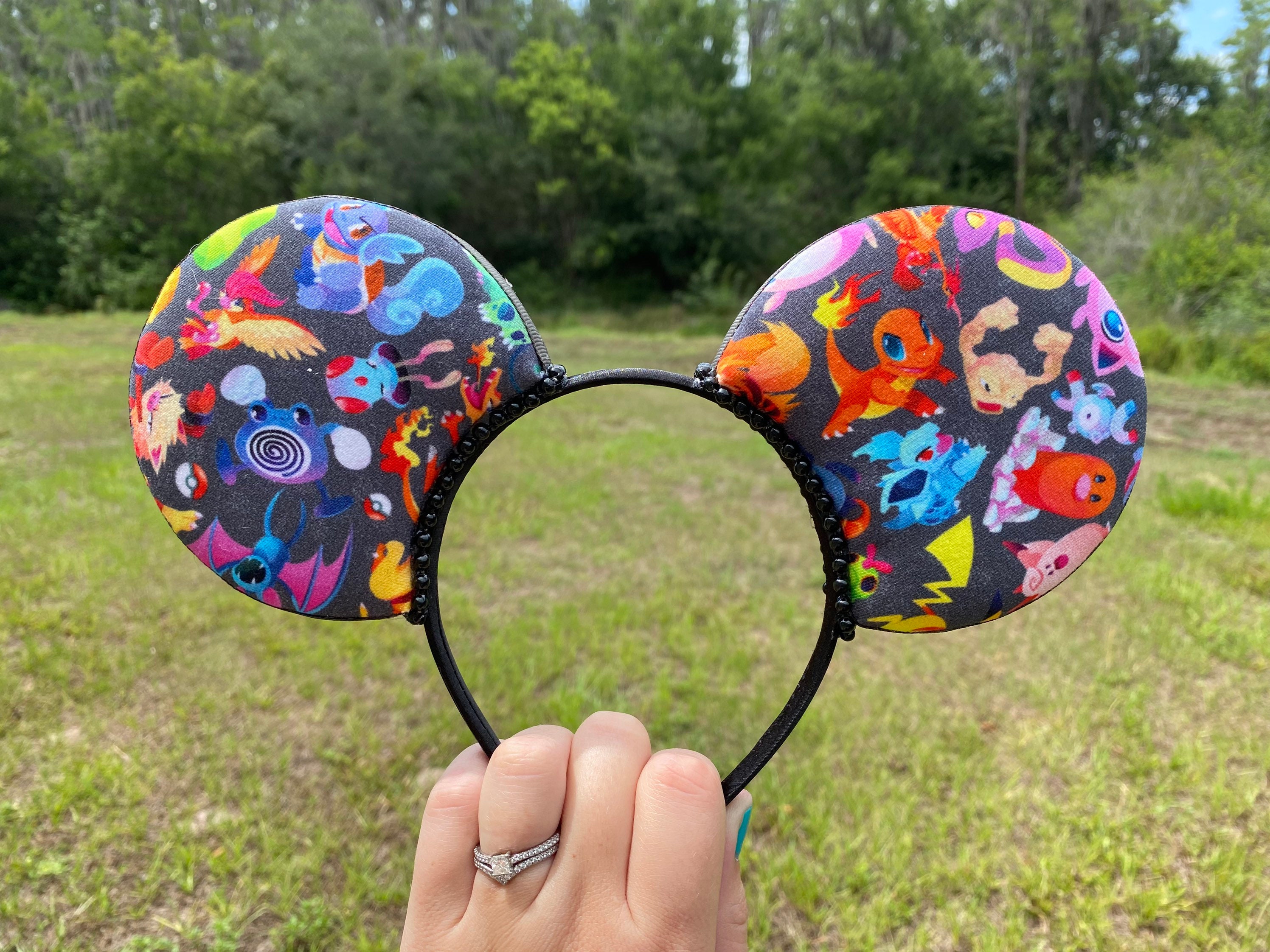 Pokemon Mouse Ears Bulbasaur Pikachu Charmander Squirtle. | Etsy