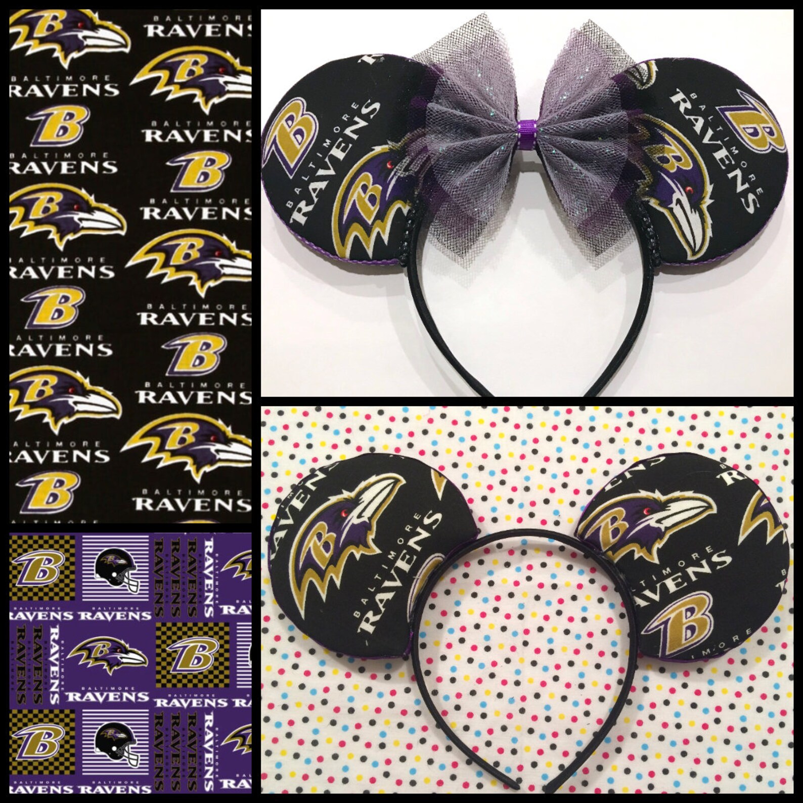 NFL Baltimore Ravens Mouse Ears - Etsy