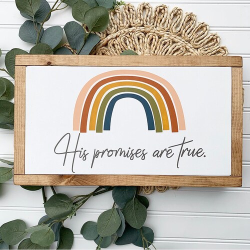 God Keeps His Promises Rainbow 8x10 Hand Lettered Print | Etsy
