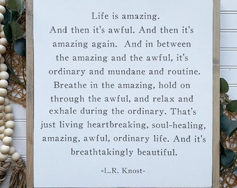 Life is Amazing Sign - Etsy