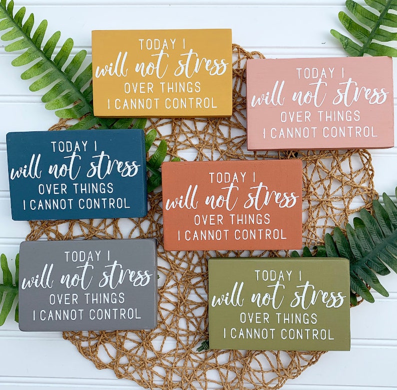 I Will Not Stress About Things I Cannot Control Mini Wood Sign - Etsy