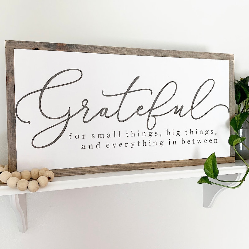 Grateful Sign - Etsy