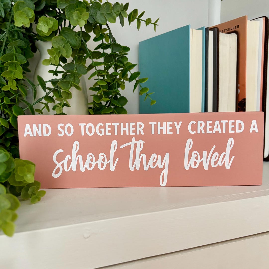 Hand-painted Wooden School Sign: Teacher Appreciation Gift, Classroom ...
