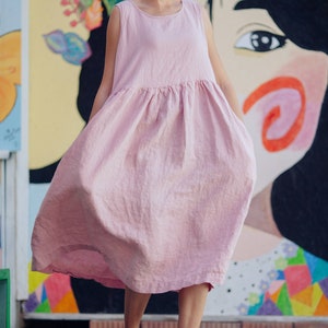 Long Linen Dress. Sundress Available in 30 Colors. Sleeveless Summer ...