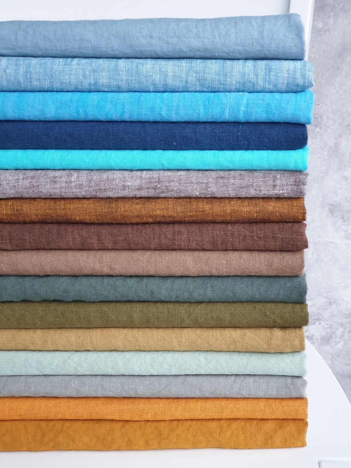 Linen Fabric Samples / Linen Swatches / Samples From Kingdom - Etsy
