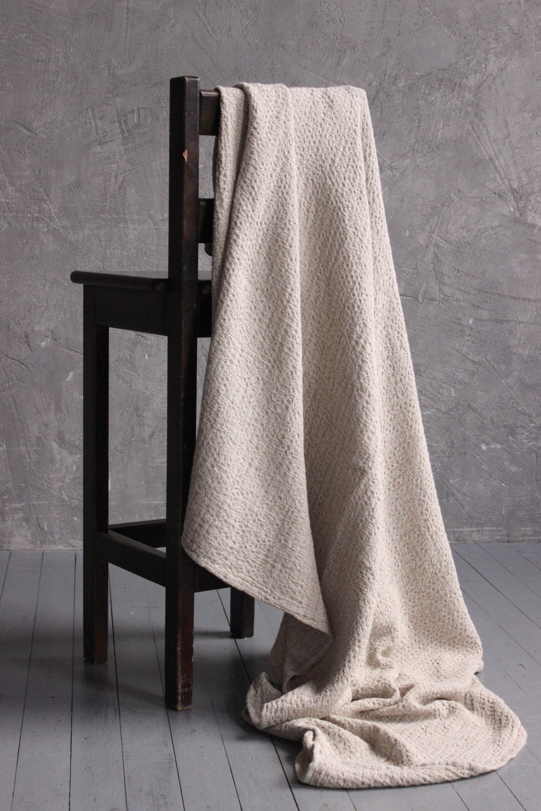 Linen Plaid. Linen Blanket. Linen Throw. Soft Shabby Chic Look Organic ...