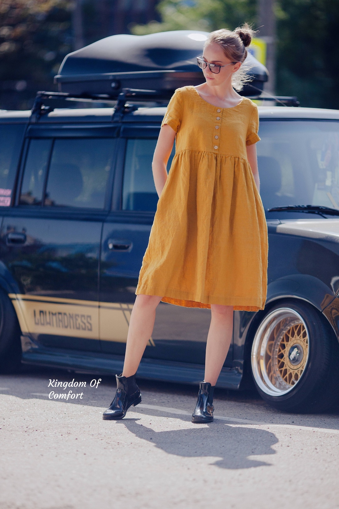 100% Organic Linen Dress. Oversized Dress Available in 30 - Etsy