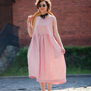 Long Linen Dress. Sundress Available in 30 Colors. Sleeveless Summer ...