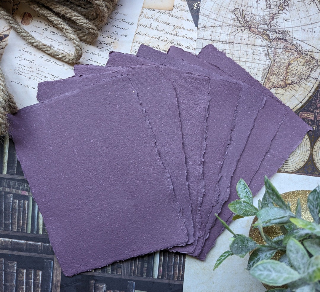 8x6 Handmade Paper Recycled Paper Scrapbooking Junk Journaling Dark ...