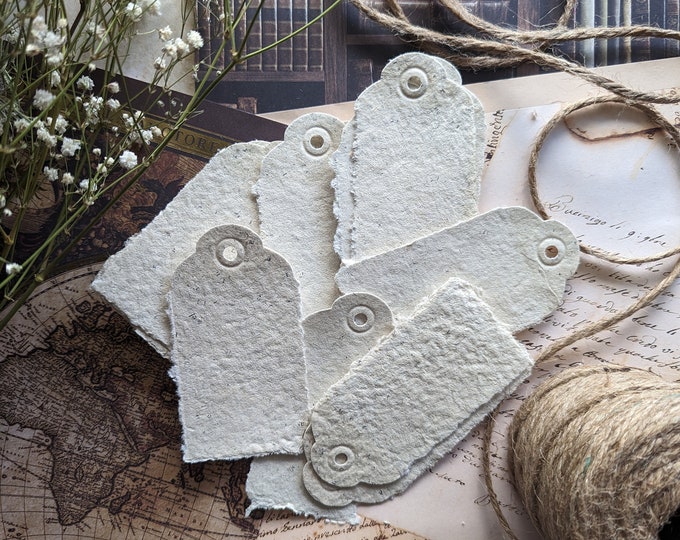 15 Assorted Gift Tags | Handmade Paper | Old Books - Etsy