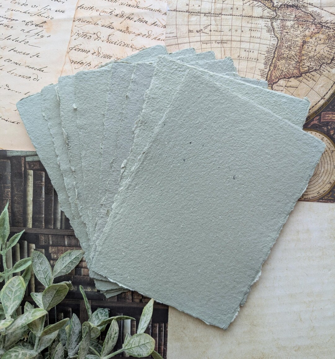 5x7 Handmade Paper | Recycled Paper | Scrapbooking | Junk Journaling ...