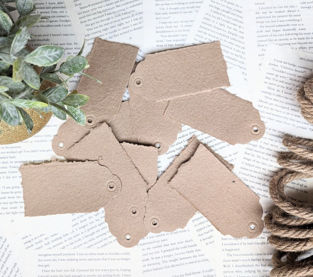 10 Gift Tags Handmade Paper Cardboard - Etsy