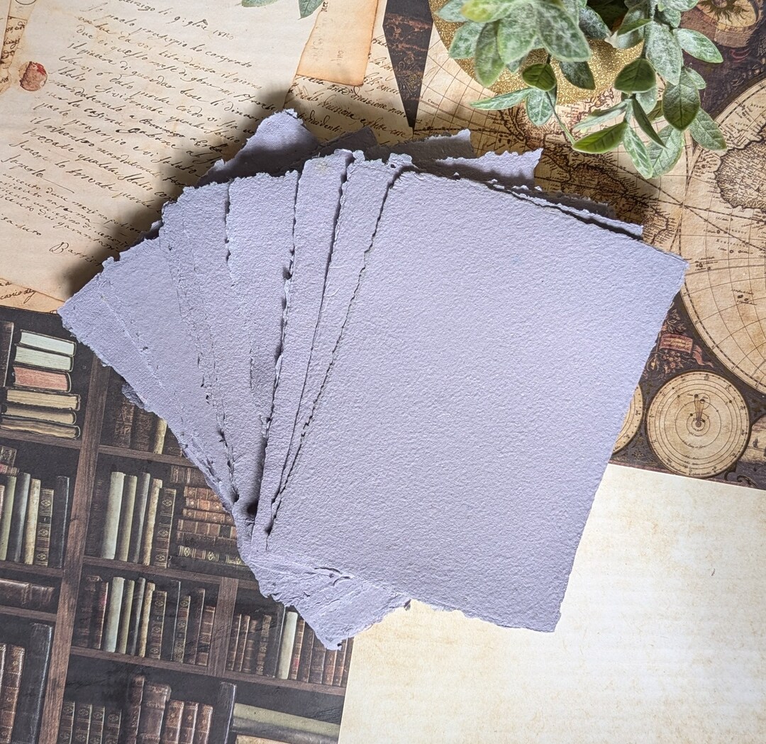 8x6 Handmade Paper Recycled Paper Scrapbooking Junk Journaling Lavender ...
