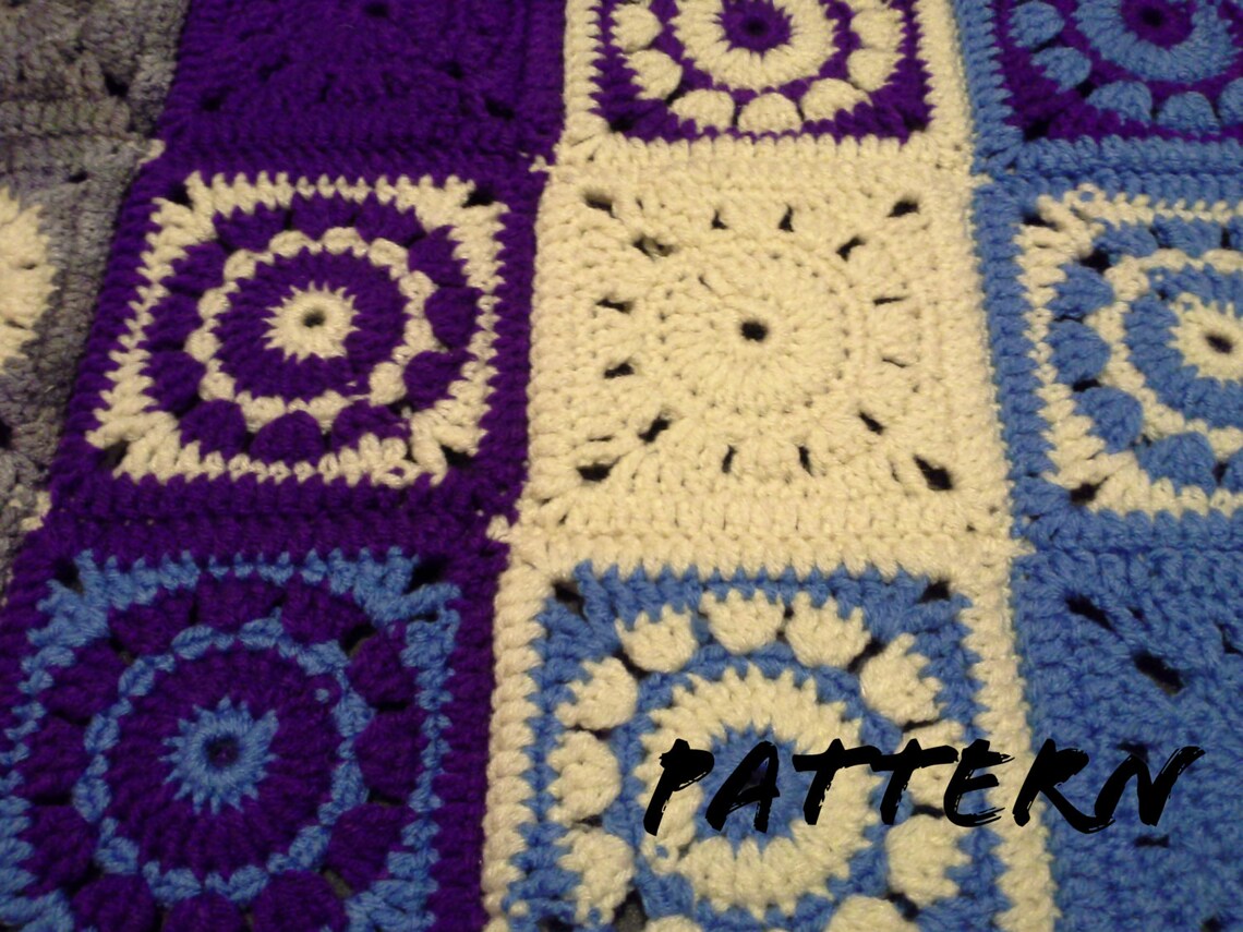 CROCHET PATTERN Circle Center Granny Square Pattern No.1 - Etsy