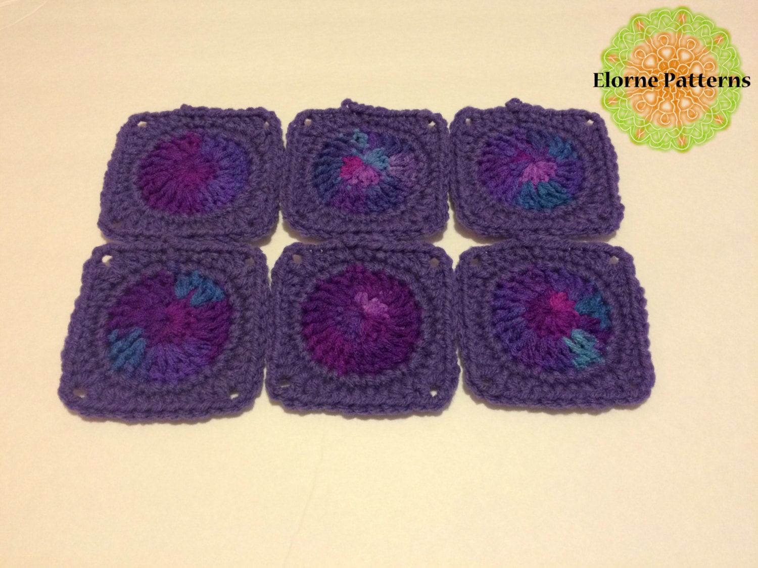 CROCHET PATTERN Mini Circle Center Granny Square Pattern - Etsy