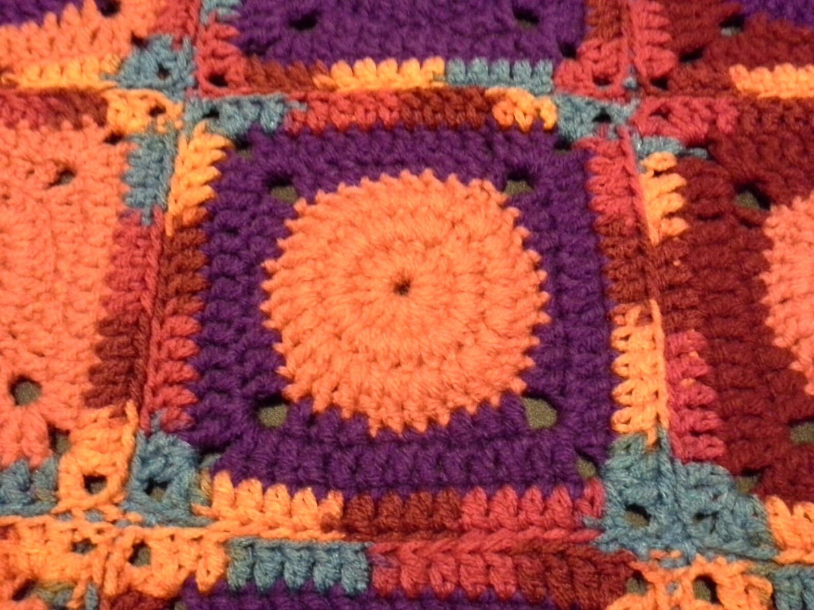 CROCHET PATTERN Circle Center Granny Square No.2 - Etsy