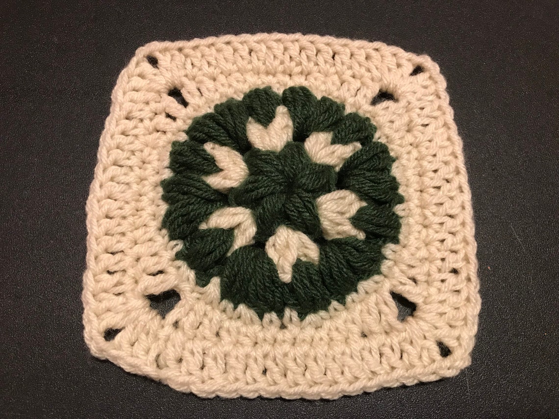 Puff Center Granny Square Crochet Pattern - Etsy