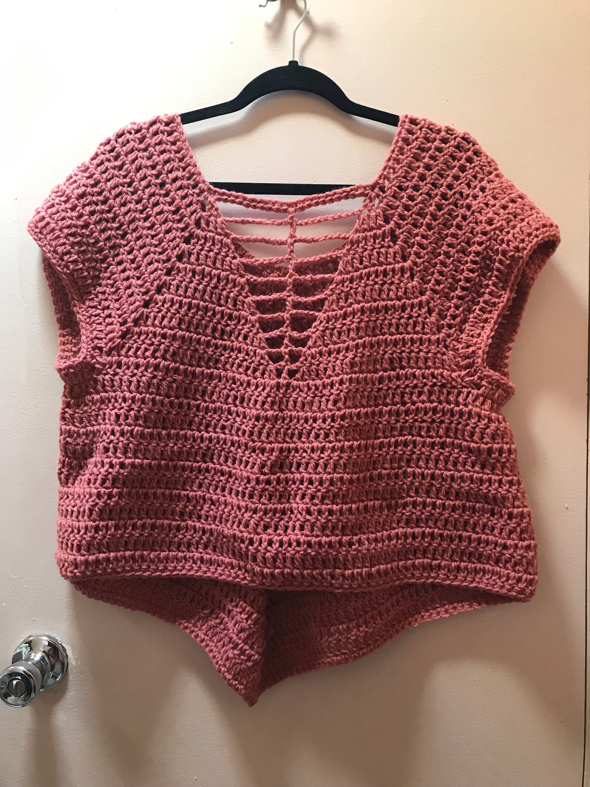 Short Front Long Back Top Plus Size Crochet Pattern PDF ONLY - Etsy