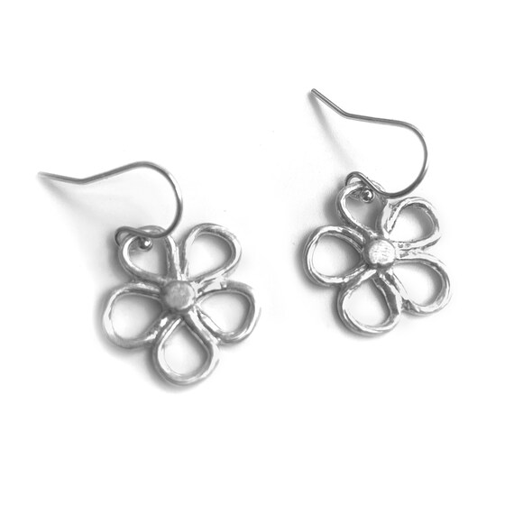Sterling Silver Flower Earrings Floral Jewelry Floral | Etsy