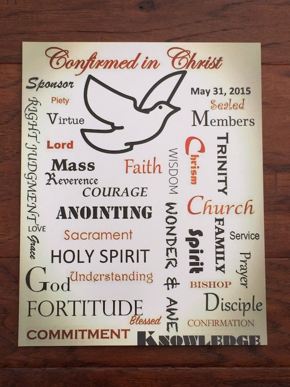 Catholic Confirmation Word Art Photo Print | Etsy
